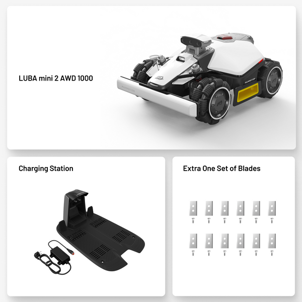 LUBA mini 2 AWD 1000 Robot Lawn Mower | Mammotion UK